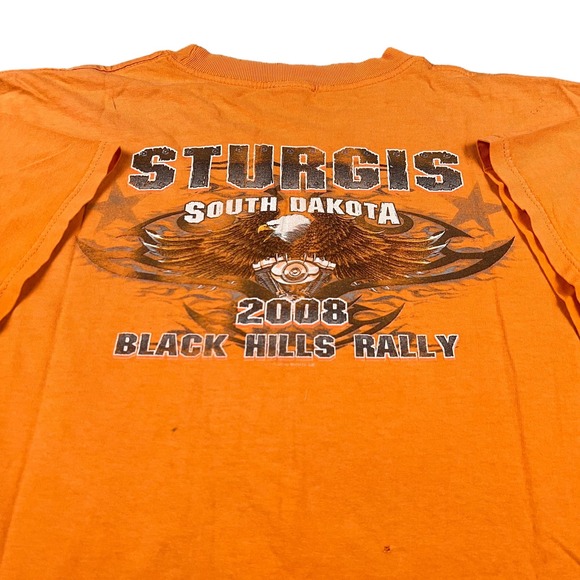 Sturgis | Shirts | Vintage Sturgis Y2k Bike Eagle Orange T Shirt | Poshmark